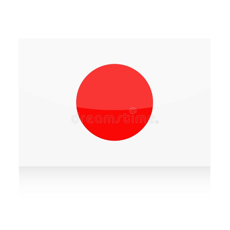 Japan Flag Vector Icon stock illustration. Illustration of travel ...