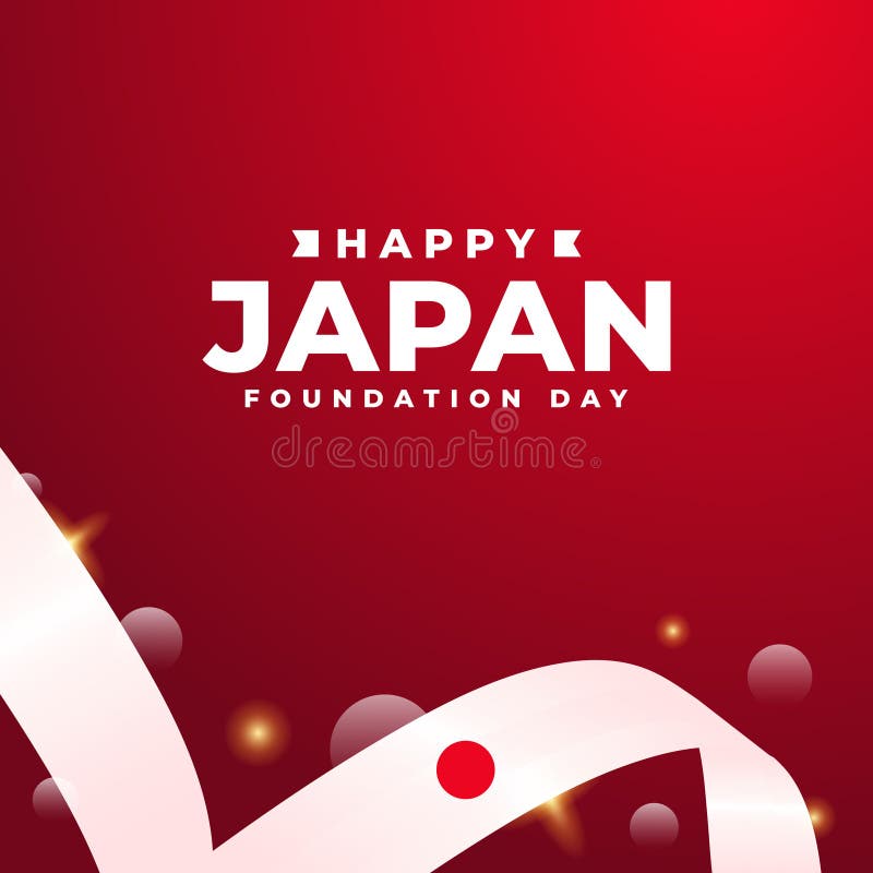 Japan Foundation Day Design Banner Illustration Stock Vector ...