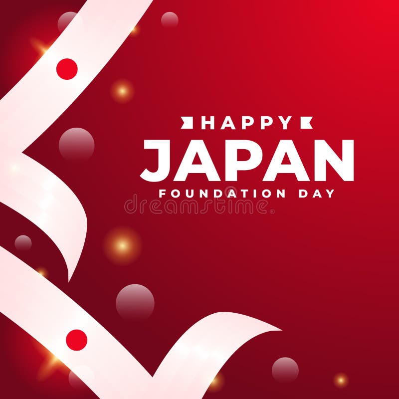 Japan Foundation Day Design Banner Illustration Stock Vector ...