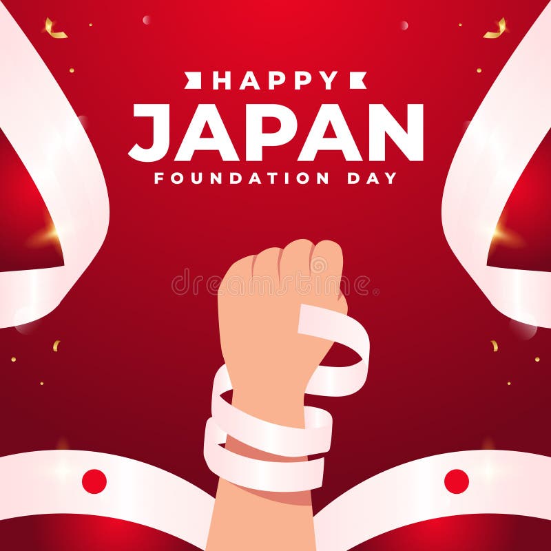 Japan Foundation Day Design Banner Illustration Stock Vector ...