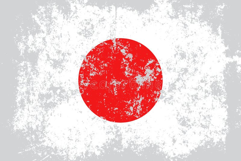 Japan Grunge, Old, Scratched Style Flag Stock Vector - Illustration of ...