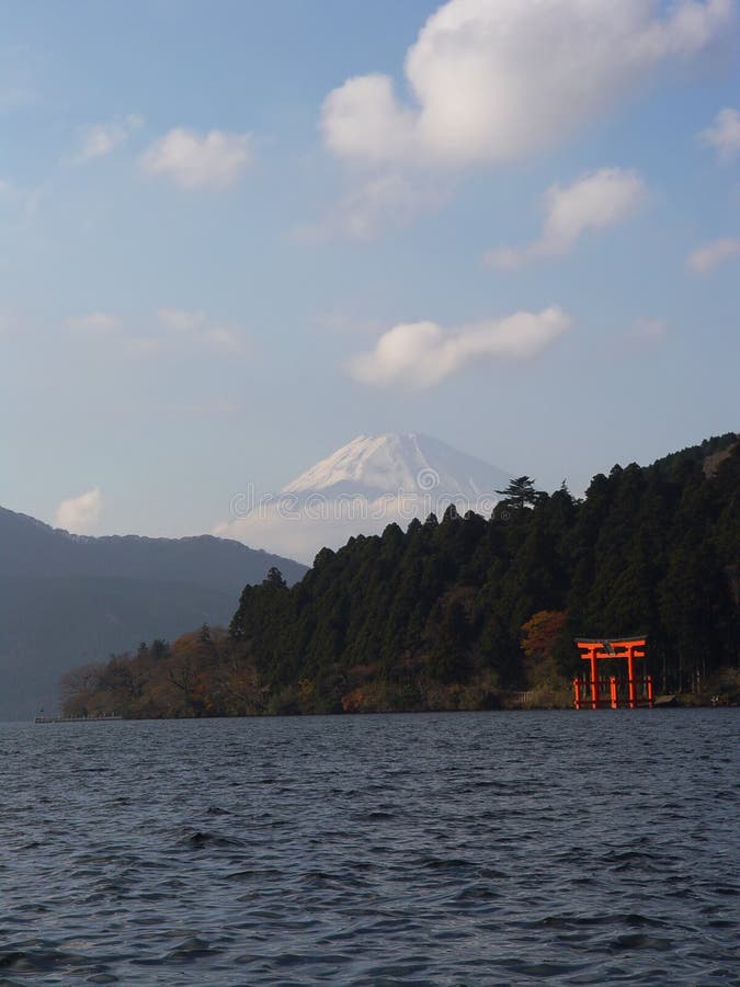Japan Hakone Mt Fuji & Tori Gate Stock Image - Image of tori, gate: 766313