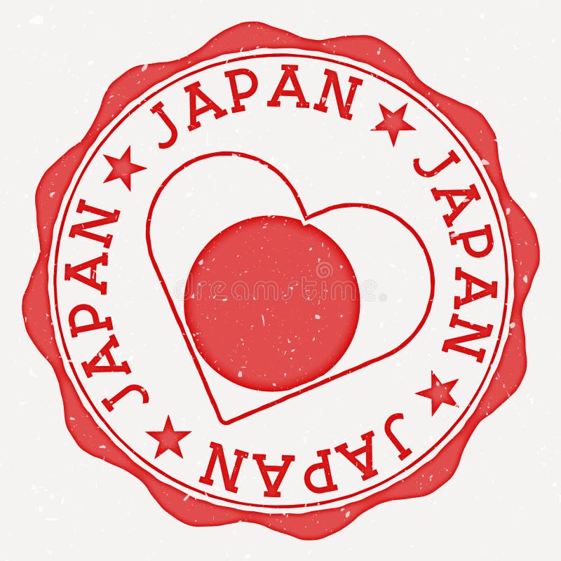 Japan heart flag logo. stock vector. Illustration of modern - 263528480