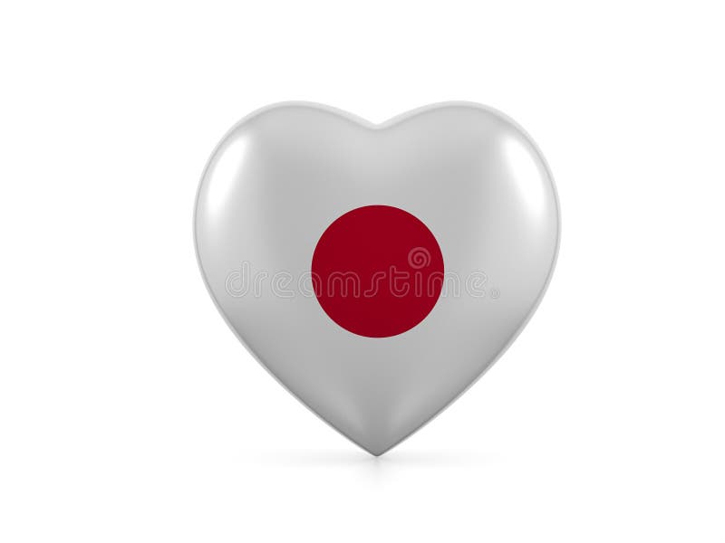 Japan Heart with Flag Inside. Grunge Vector Graphic Symbols Stock ...