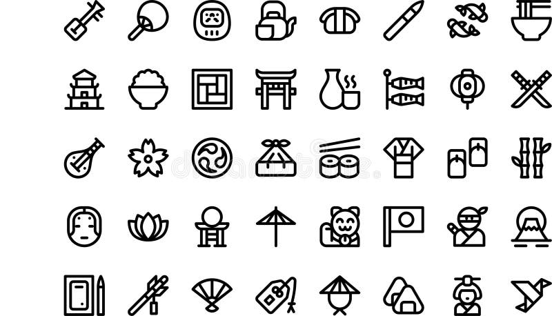 Japan Icons High-Quality Vector Icons Collection with Editable Stroke ...