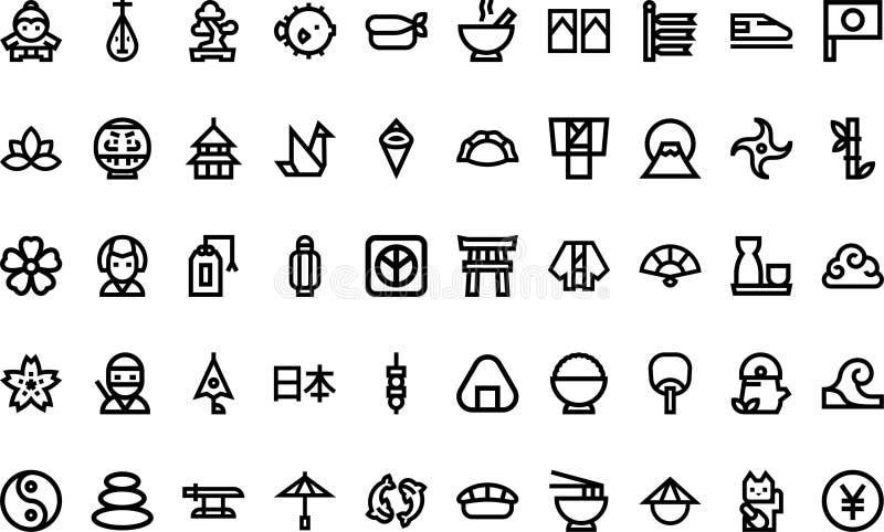 Japan Icons High-Quality Vector Icons Collection with Editable Stroke ...