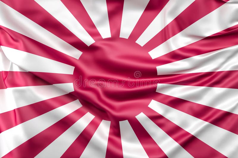 3d Rendering of an Imperial Japan Flag Icon Stock Illustration ...
