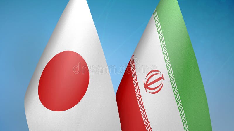 Japan and Iran two flags stock illustration. Illustration of ...