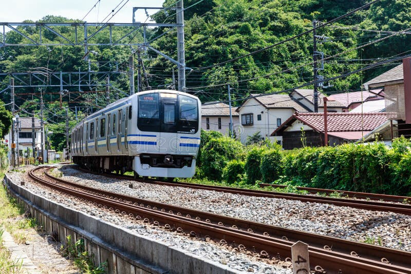 Japan Kamakura Street editorial stock photo. Image of train - 44248473