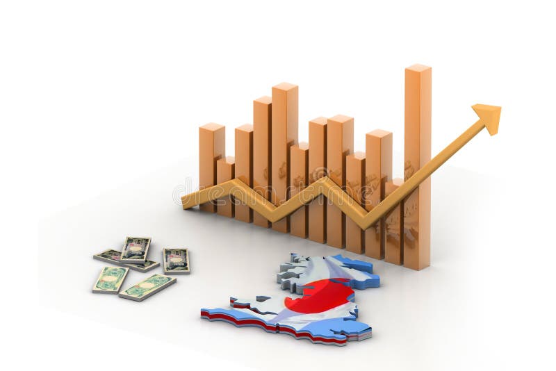 Japan map and currency stock illustration. Illustration of color - 15770788