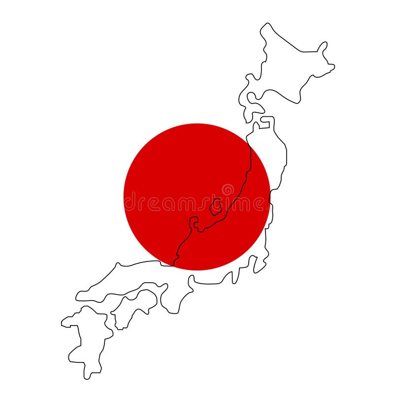 Japan map icon stock illustration. Illustration of geography - 265151920