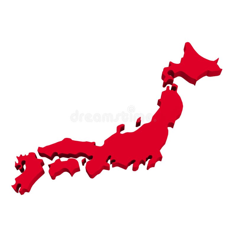 Japan map over white stock illustration. Illustration of simplicity ...