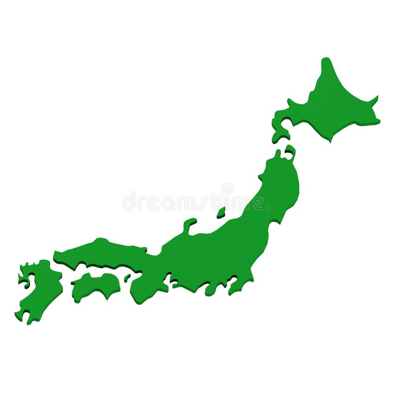 Color map of Japan stock vector. Illustration of global - 5721170