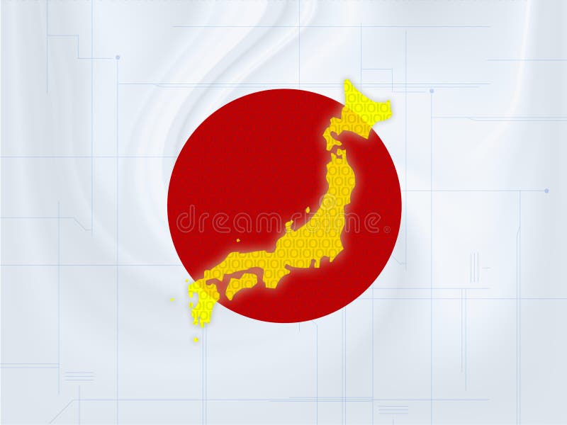 Japan map techno stock photo. Image of computer, travel - 4645960