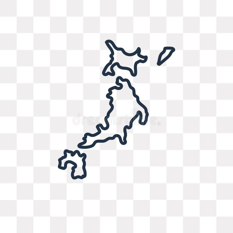 Japan Map on Png or Transparent Background,Symbols of Japan. Vector ...