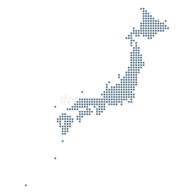Map of Japan in Pixel Style Stock Vector - Illustration of kyoto ...