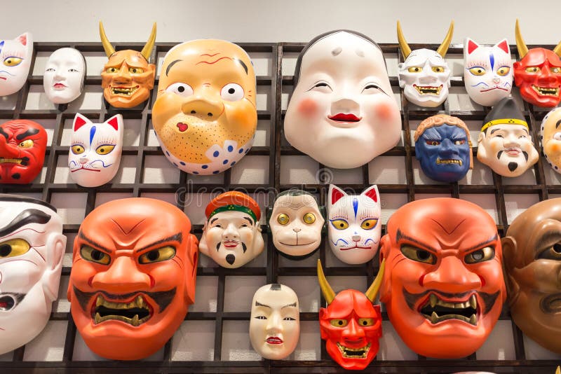 Japan mask culture. editorial photo. Image of evil, mask - 84680136