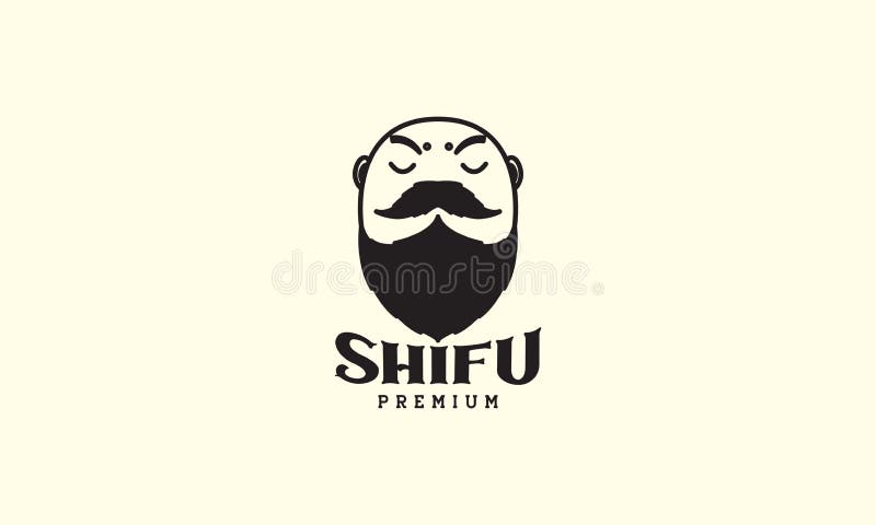 Japan Master with Beard Face Logo Vector Icon Design Illustration Stock ...
