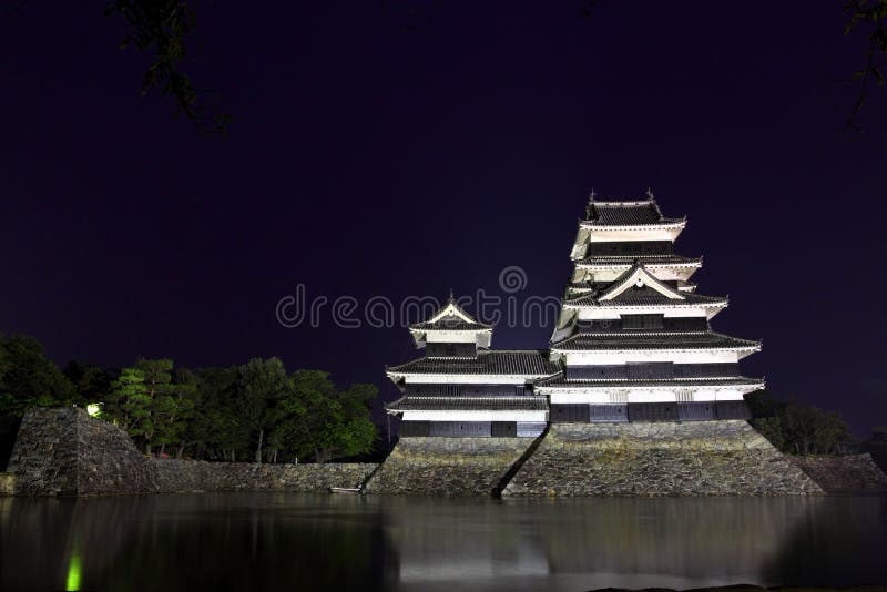 Japan : Matsumoto Castle at Night Stock Image - Image of asia, samurai ...
