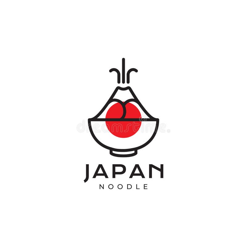 Japan Noodle Bowl Logo Design Stock Vector - Illustration of delicious ...