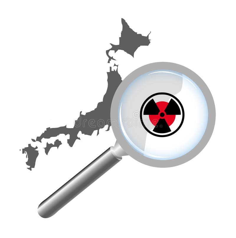 Japan Nuclear Danger stock illustration. Illustration of helps - 18894795