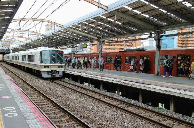 Japan Osaka JR Train editorial stock photo. Image of osaka - 81238448