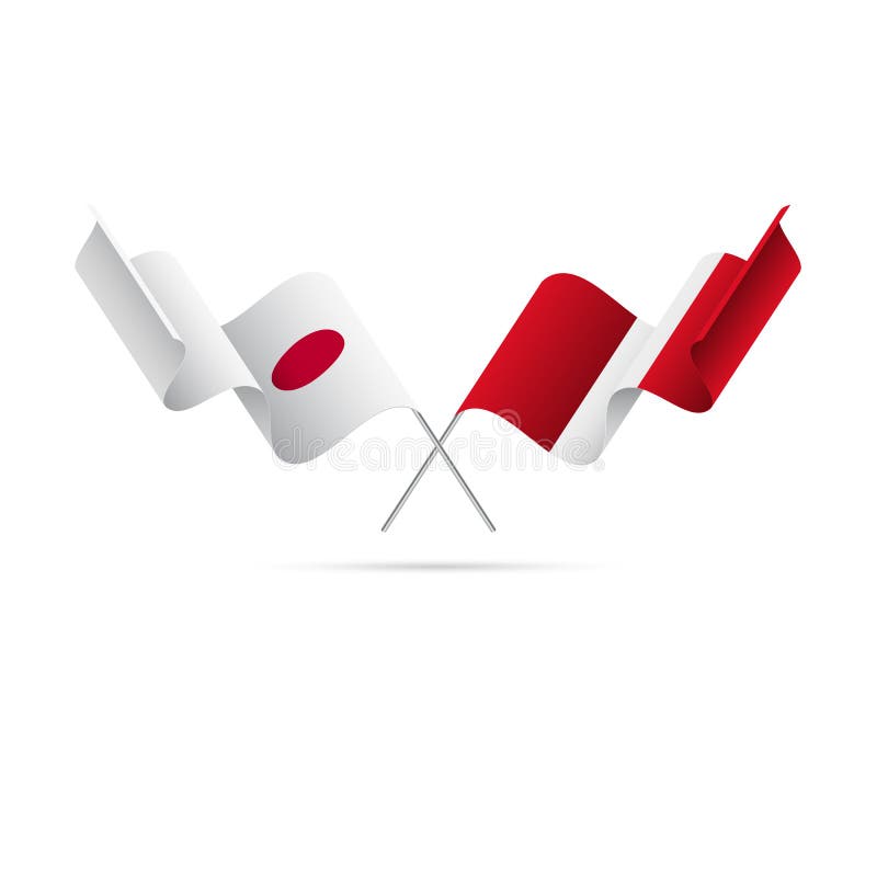 Japan and Peru Flags. Vector Illustration. Stock Illustration ...