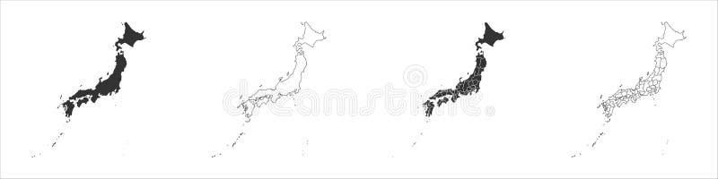 Japan Political Map of Administrative Divisions Stock Illustration ...