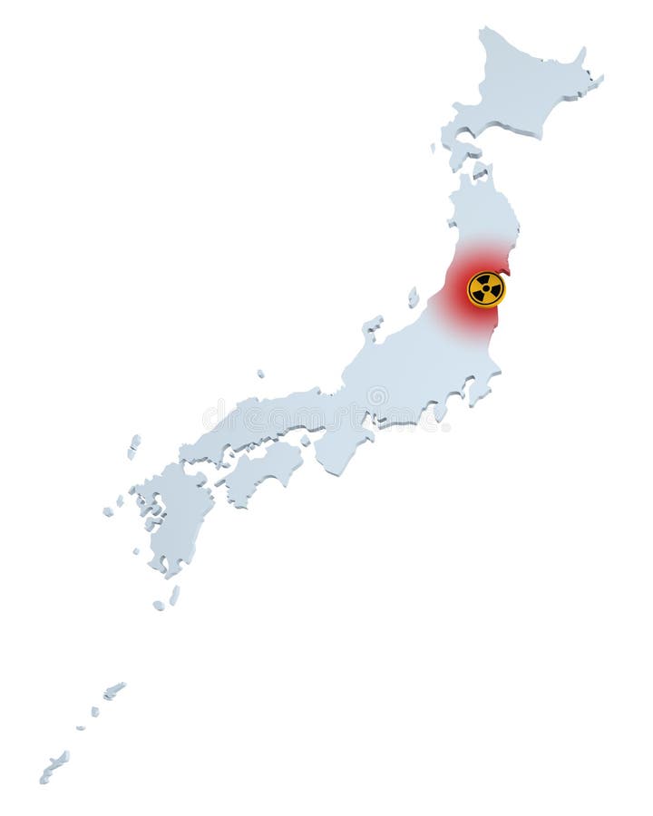 Japan radioactive hazard. stock illustration. Illustration of explosion ...