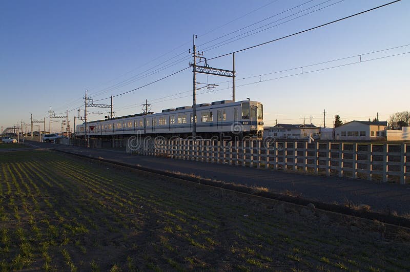 Japan Railway in Countryside Stock Photo - Image of speed ...