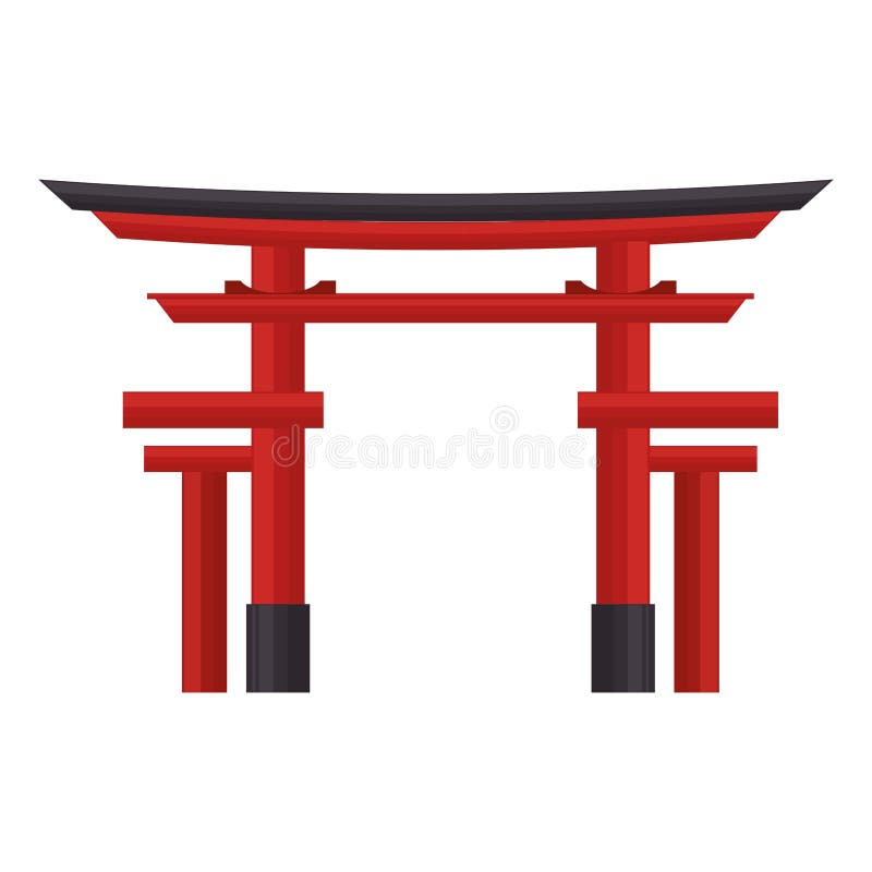 Japan-Tor Auf Schwarzem Hintergrund, Torii Tor, Japanisches Tor Torii ...