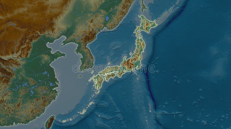 Japan - Relief. Composition Stock Illustration - Illustration of ...