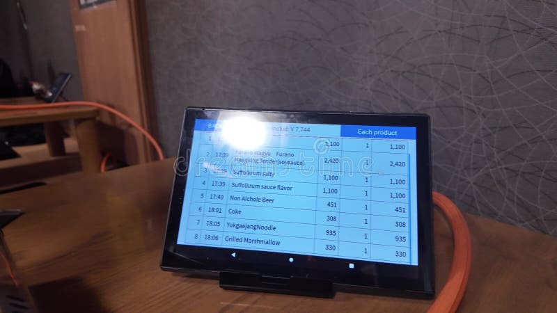 Japan Restaurant Digital Food Menu Order Machine Display Stock Footage ...
