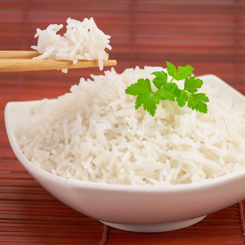 Japan rice with chopsticks stock photo. Image of bamboo - 243378830