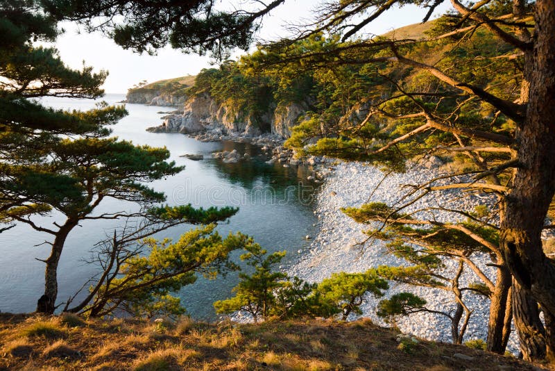 Japan Sea. Autumn. stock photo. Image of bokeh, blue, emotion - 7188034