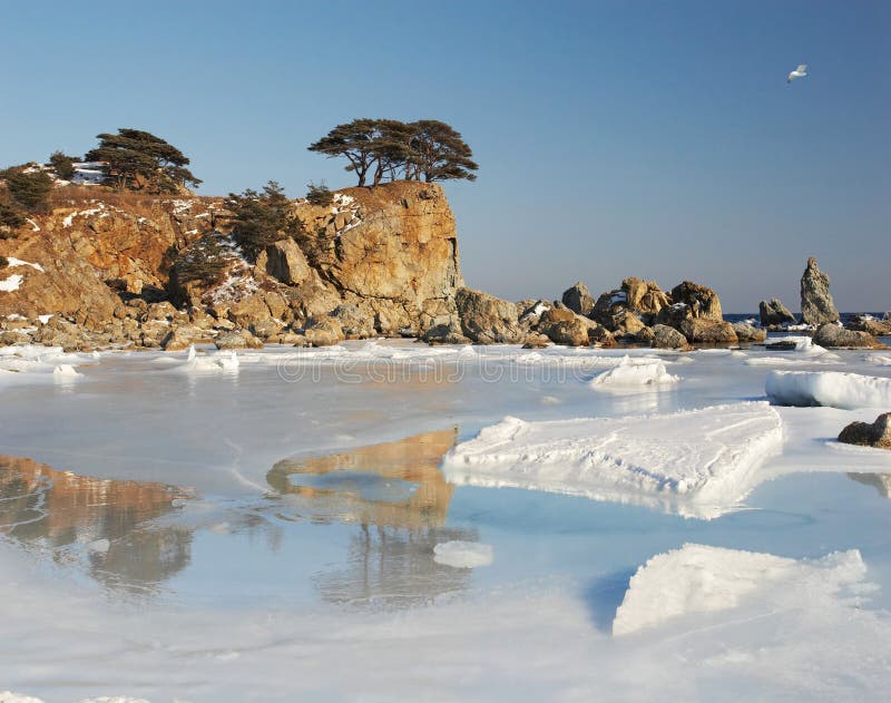 Japan sea. Island 2 stock photo. Image of moving, landscape - 7319374