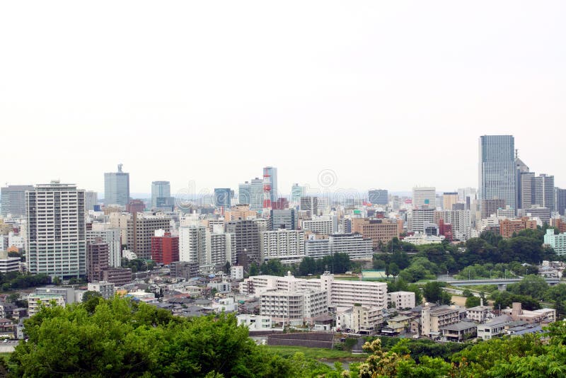 Japan : Sendai stock photo. Image of aerial, destination - 20126158