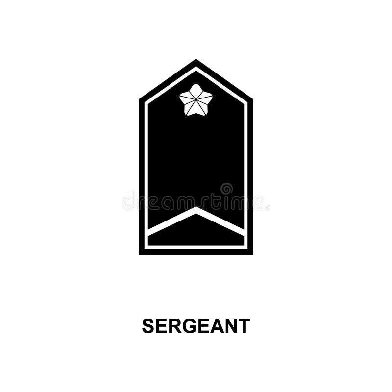 Japan Sergeant Major Military Ranks and Insignia Glyph Icon Stock ...