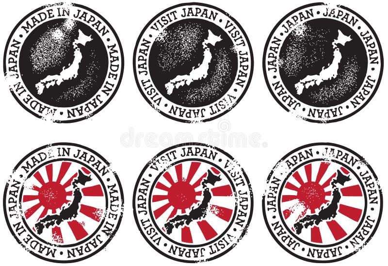 Japan Stamps stock vector. Illustration of distressed - 22278121