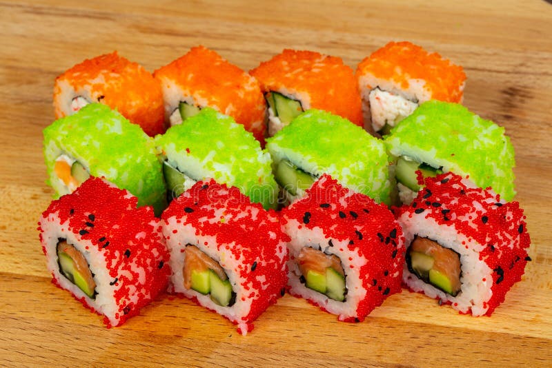 Japan sushi and roll stock image. Image of roll, tasty - 120375565