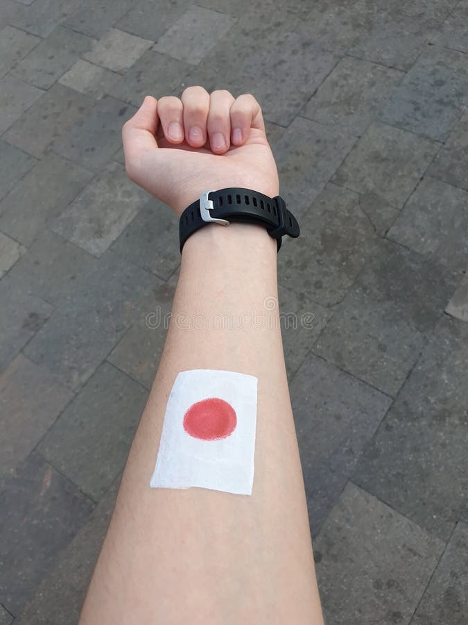 Japan tattoo on the arm stock image. Image of japan - 253140667