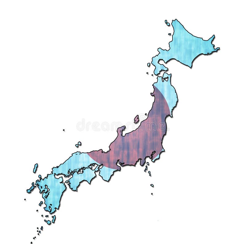 Japan territory with flag stock photo. Image of travel - 191436314