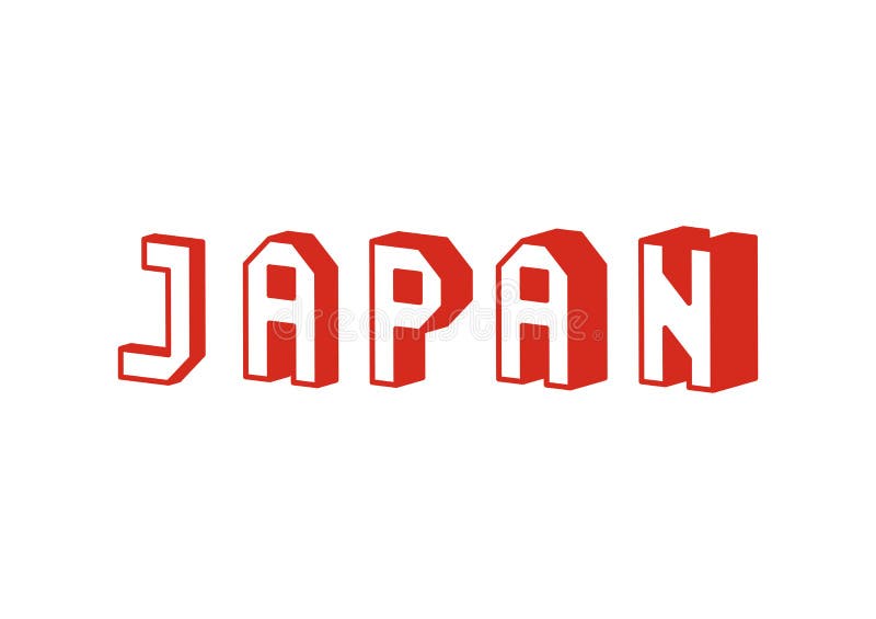 Japan text with map stock vector. Illustration of symbol - 3770589