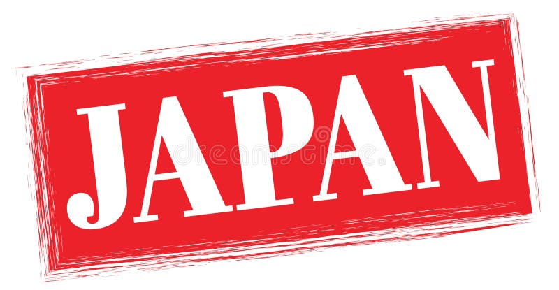 JAPAN Text Written on Red Stamp Sign Stock Illustration - Illustration ...