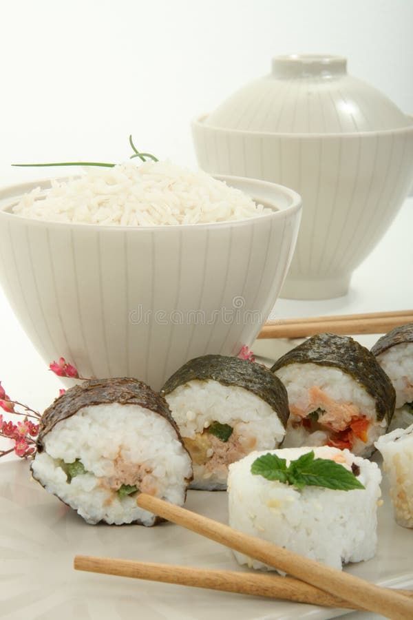 Japan Traditional Food Roll Stock Photo - Image of japanese, plate ...