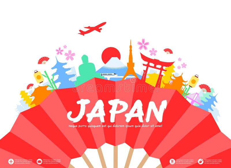 Japanese Wave with Japan Red Flag Sunshine Stock Vector - Illustration ...