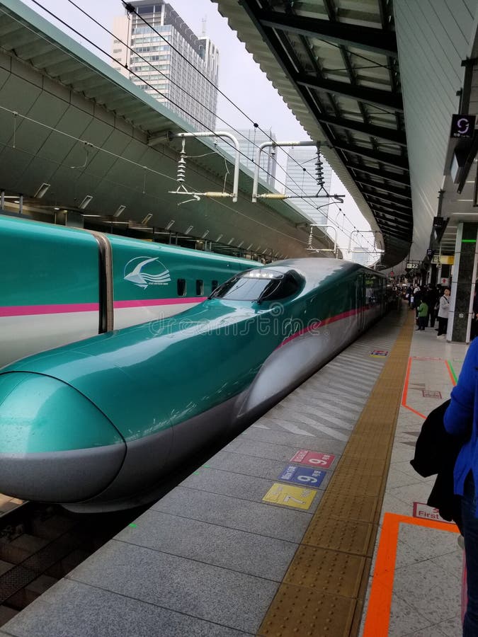 Japan Twin Bullet Train Speed Editorial Stock Image - Image of bullet ...