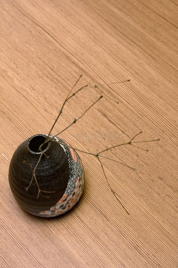 Japan Vase and Twig stock photo. Image of plank, pottery - 12009308