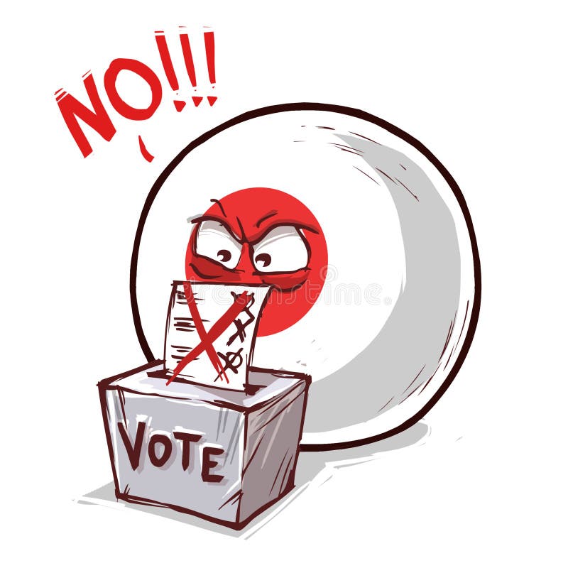 Japan voting no stock vector. Illustration of business - 137645228