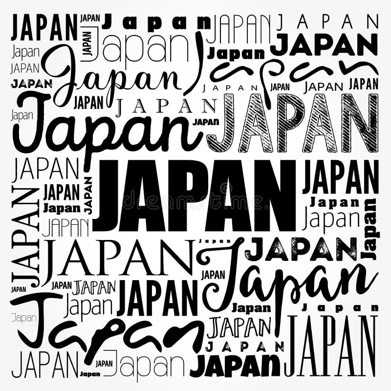 Japan Wallpaper Word Cloud, Travel Concept Background Stock ...